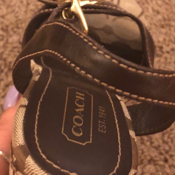 Coach | Shoes | Authentic Coach Rana Calf Wedge Sandals Shoes 8 | Poshmark